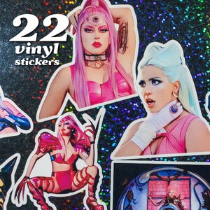 Lady Gaga LG5 Chromatica Vinyl Sticker Pack 22 Waterproof Gaga Stickers ...