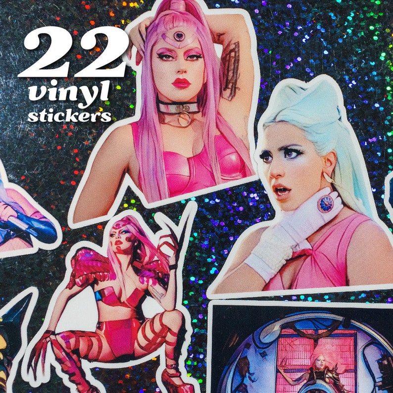 Lady Gaga LG6 Chromatica Vinyl Sticker Pack | 22 Waterproof Gaga ...