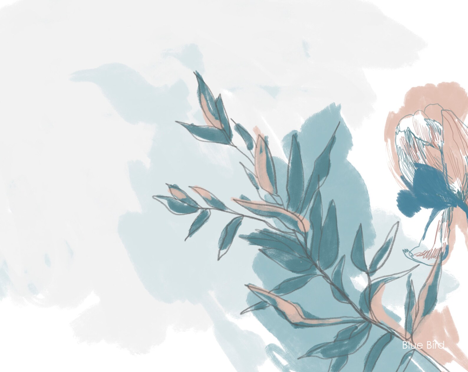 Abstract Botanical Line Art, Modern Abstract Design Elements, Abstract ...