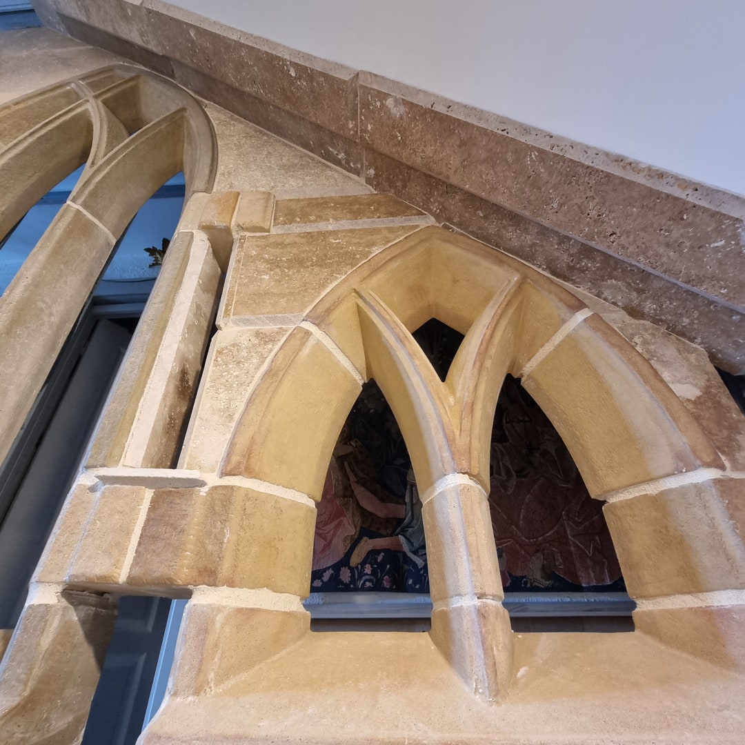 Gothic Window Stone Garden Ruin Window Castle Villa Ruin Art Sandstone ...