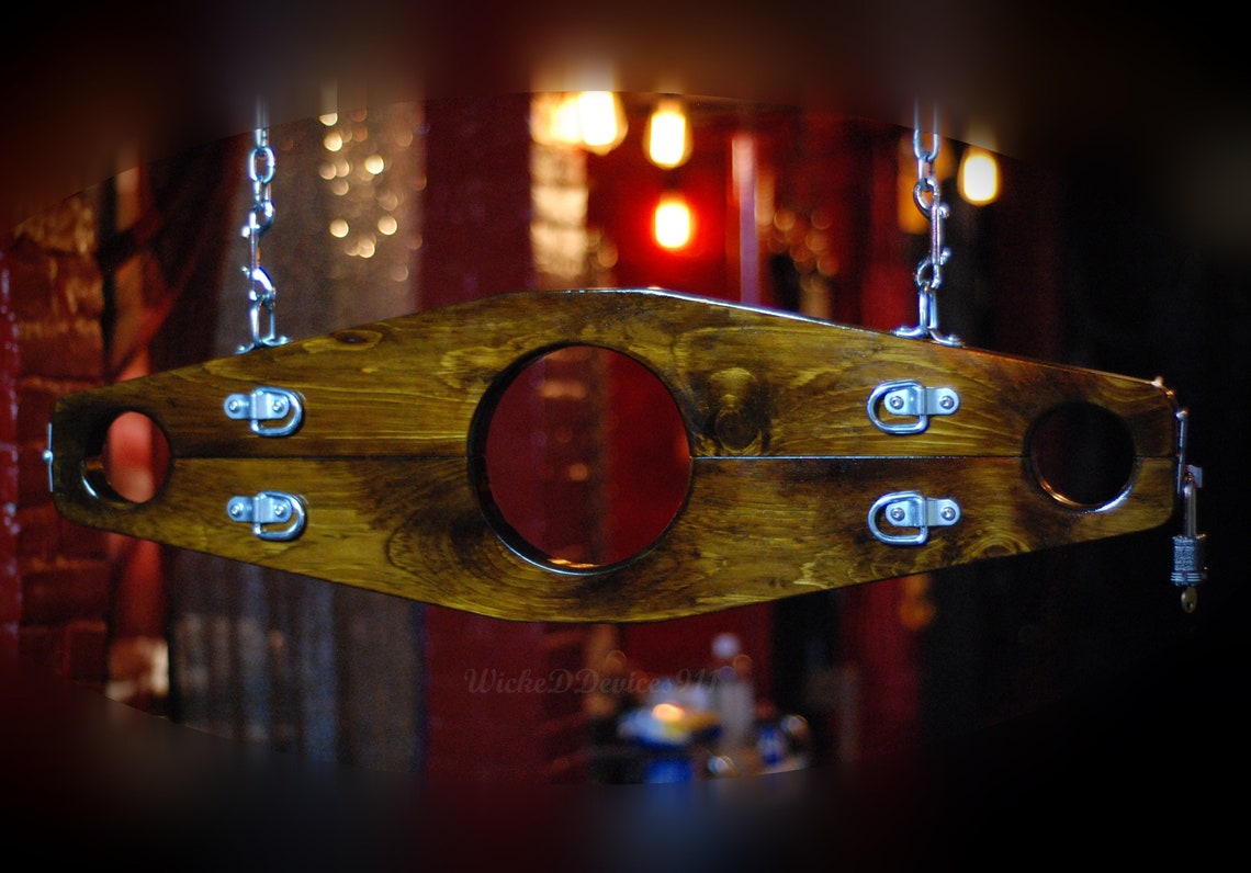 neck-and-wrist-stock-pillory-for-bdsm-play-solid-wood-hanging-etsy-canada