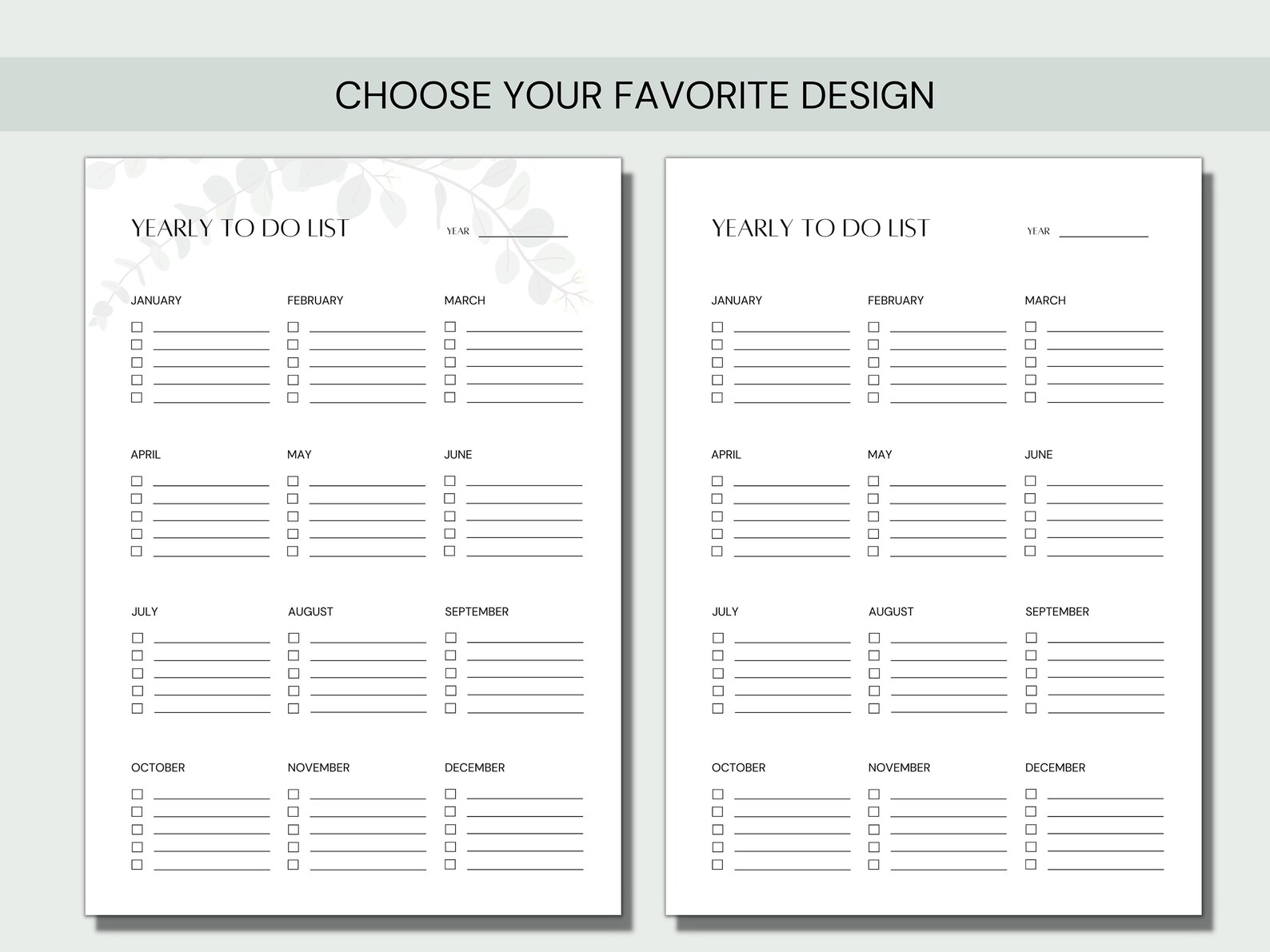 Fillable Yearly to Do List Yearly Task List Template - Etsy