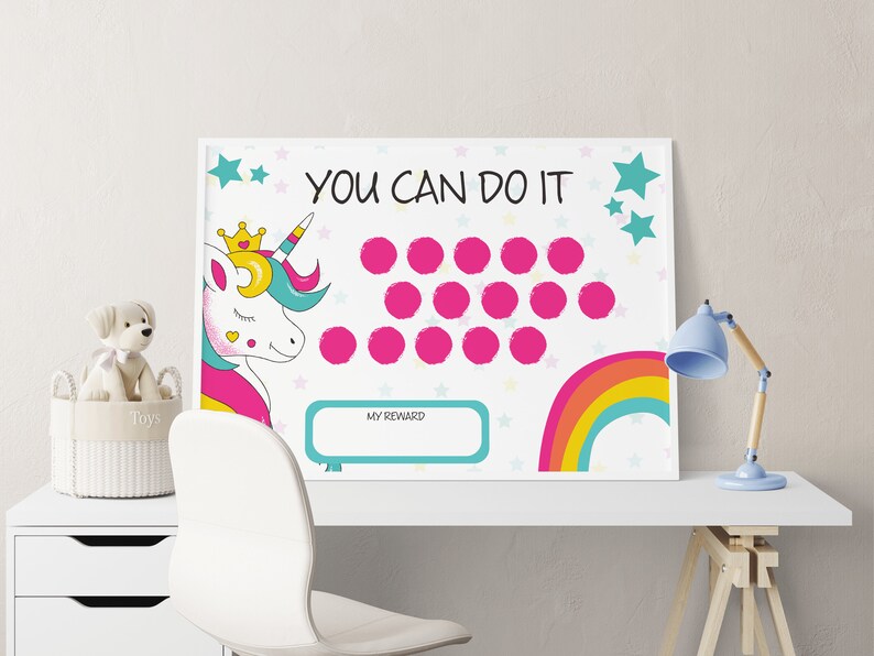 Cute Unicorn Reward Chart Printable Unicorn Behavior Chart - Etsy.de