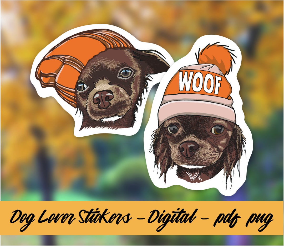 Cute Dog Digital Stickers Printable PNG - Etsy