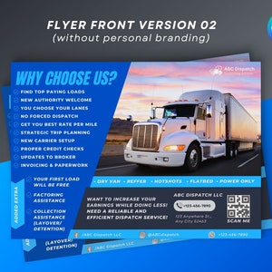 Dispatcher Flyer Canva Template, Logistics Flyer, Dispatch Flyer ...