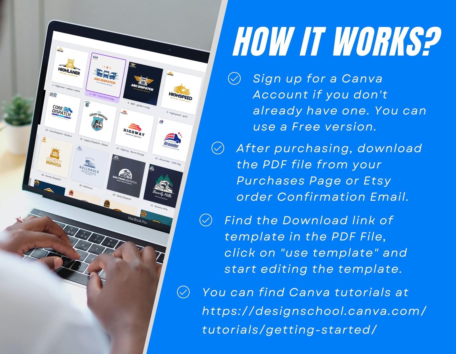 Dispatcher Logo Canva Templates, Dispatching Logo, Trucking & Logistics ...