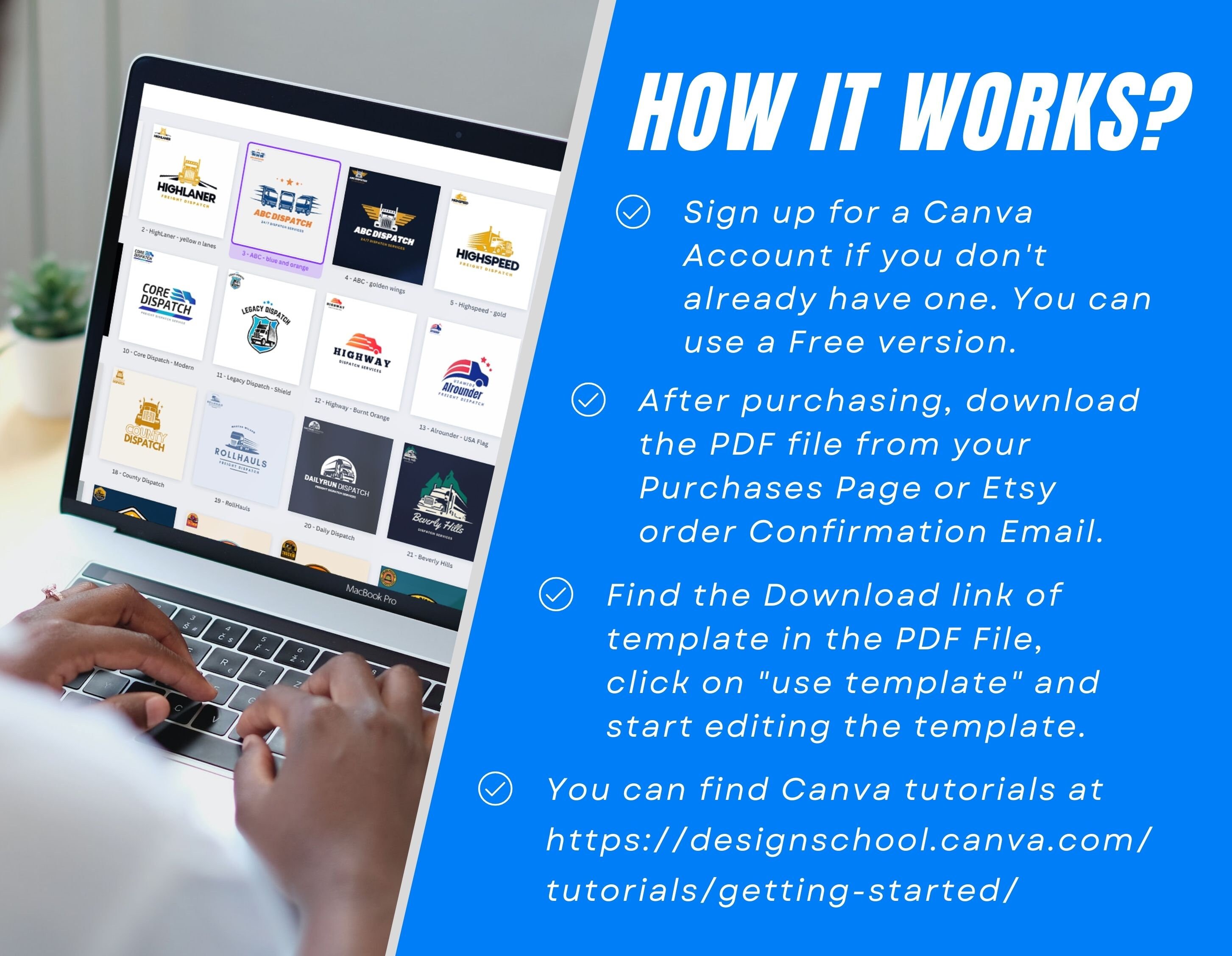Dispatcher Logo Canva Templates, Dispatching Logo, Trucking & Logistics ...