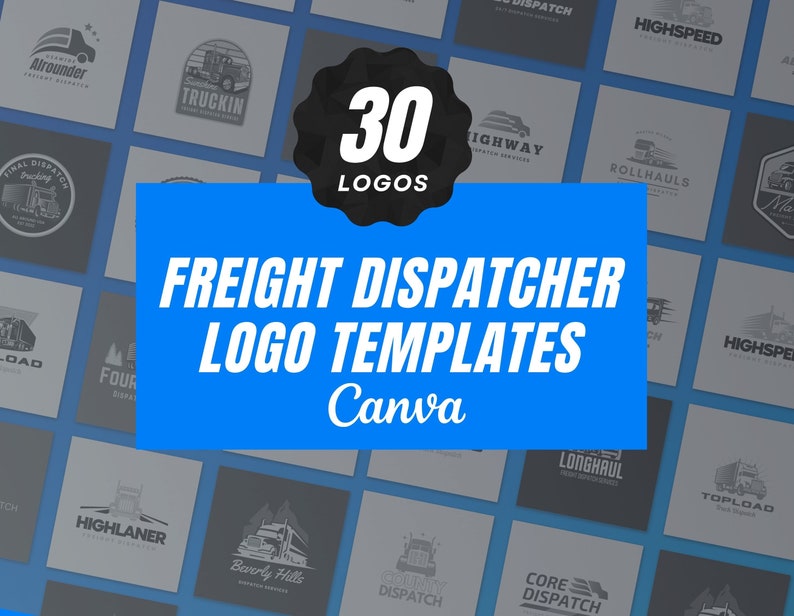Dispatcher Logo Canva Templates, Dispatching Logo, Trucking & Logistics ...