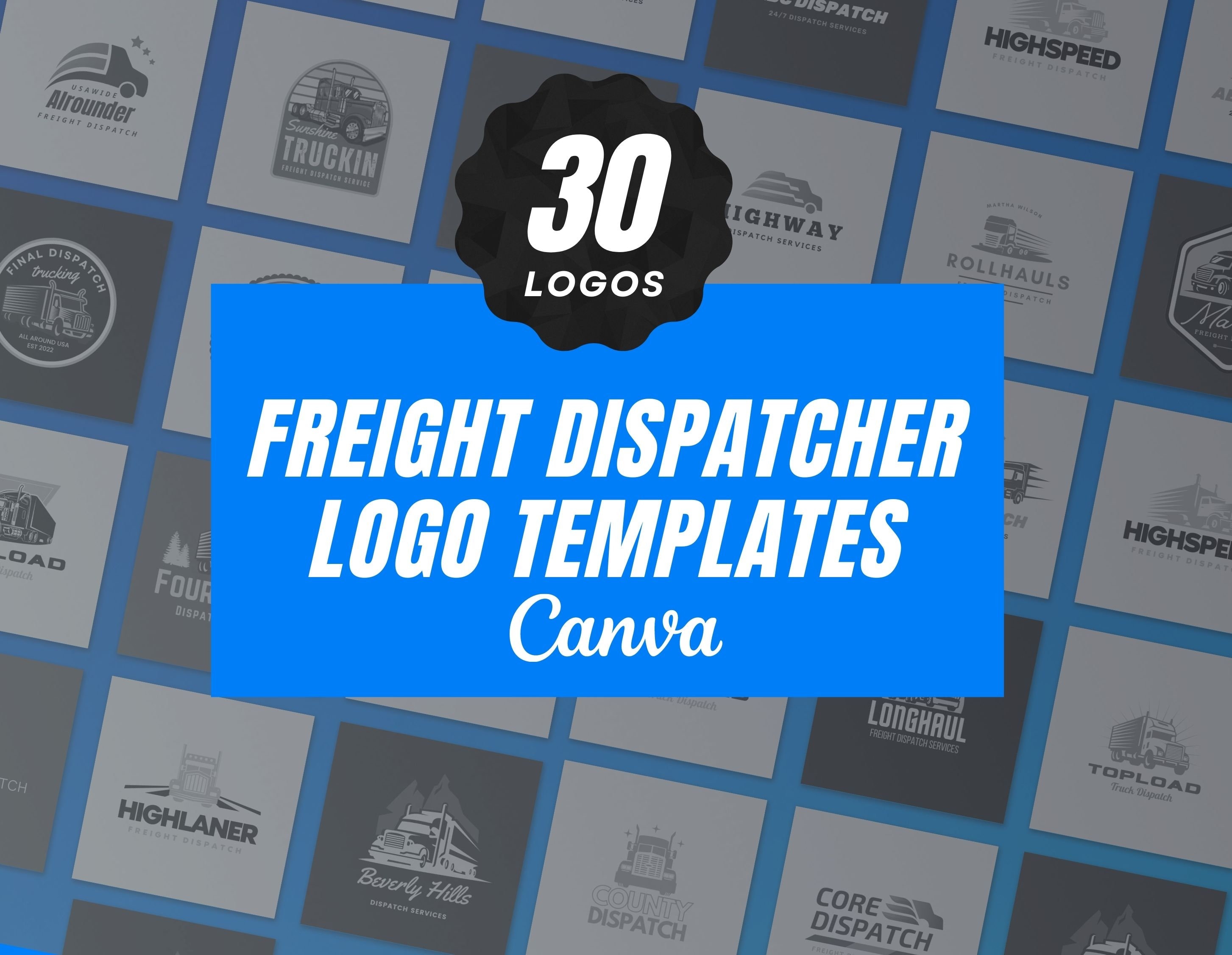 Dispatcher Logo Canva Templates, Dispatching Logo, Trucking & Logistics ...