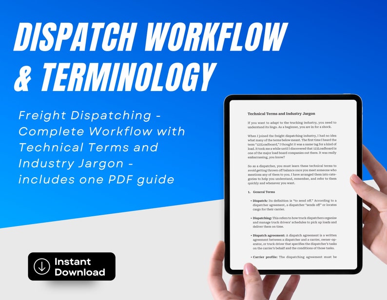 Freight Dispatcher Terminology and Workflow, Get to Know Truck Dispatching Vocabulary, Words and ...