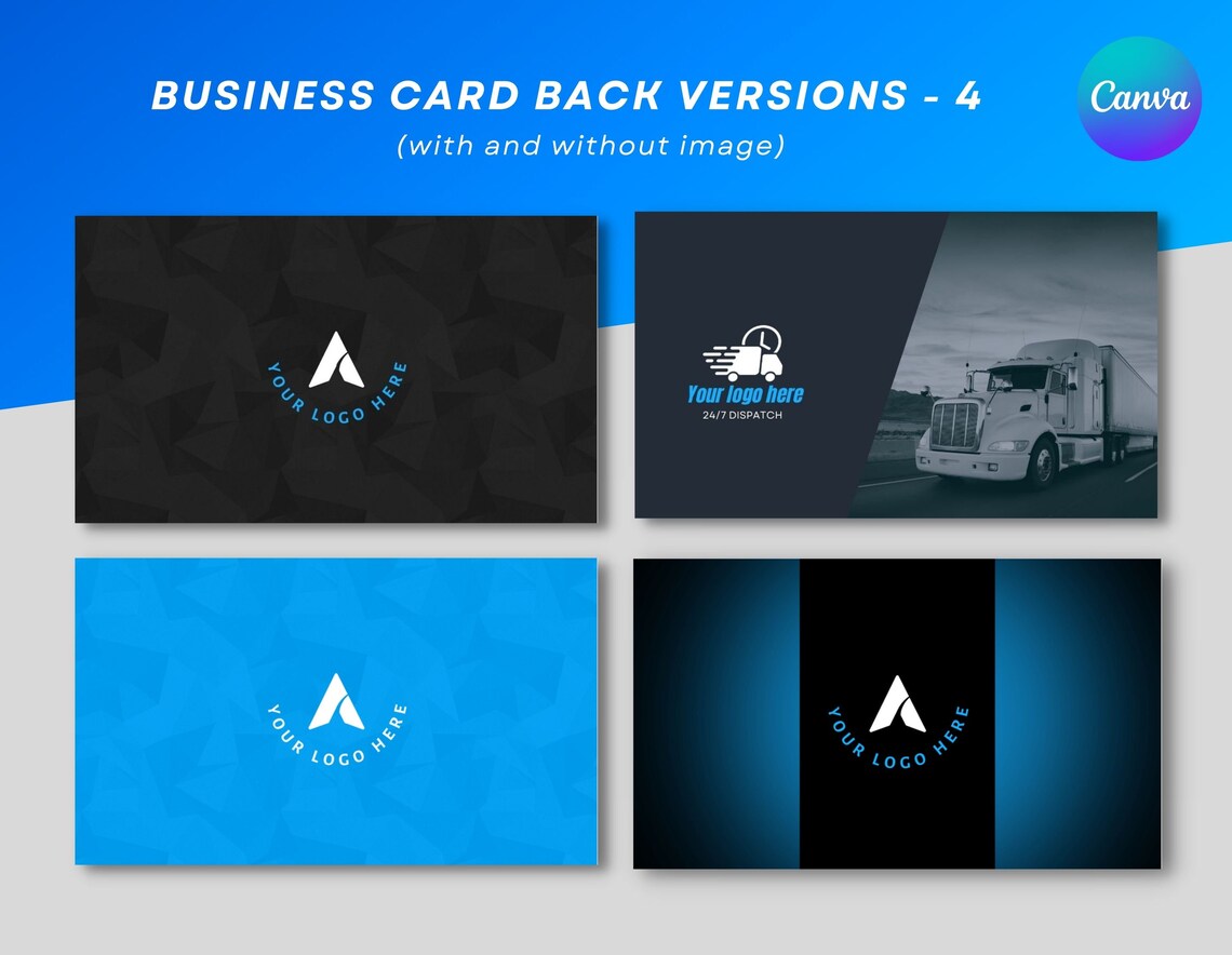 Dispatcher Business Card Canva Template, Logistics & Trucking Business ...