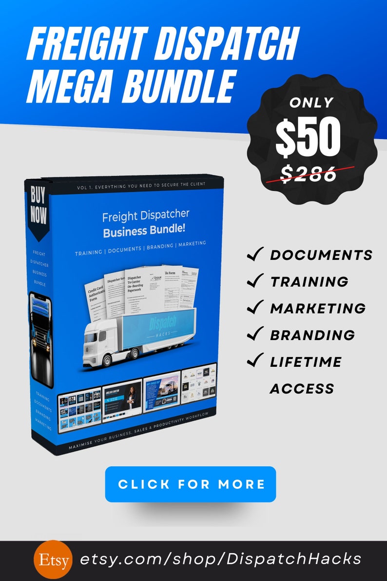 Freight Dispatcher Entire Shop Mega Bundle Perfect for - Etsy