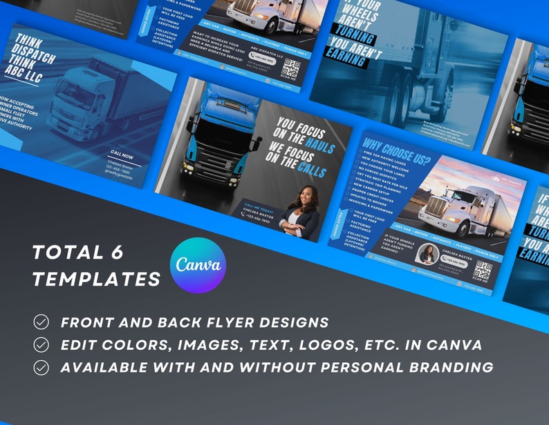 Dispatcher Flyer Canva Template, Logistics Flyer, Dispatch Flyer ...
