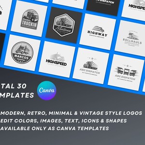 Dispatcher Logo Canva Templates, Dispatching Logo, Trucking & Logistics ...
