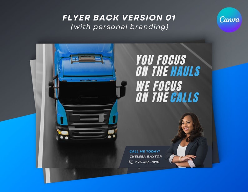 Dispatcher Flyer Canva Template Logistics Flyer Dispatch - Etsy