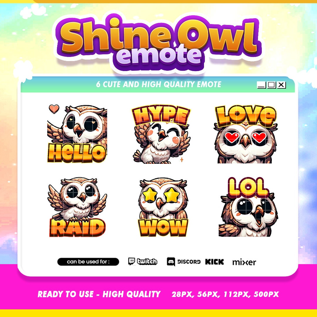 Twitch Emote Realistic Owl Pack With True-to-nature Owl Icons for a Wise Streaming Experience - Etsy
