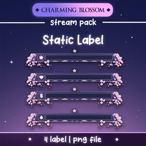 Animated Stream Overlay Pack Charming Blossom for Twitch, Youtube, and ...