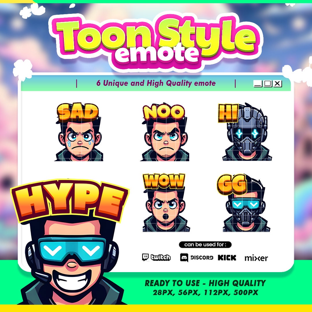 Twitch Emote Cartoon Pack Modern Robot for Sleek and Innovative ...