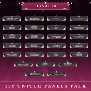 Donut Paradise Twitch Panels: Stream Overlay Pack (50+ PNG) - Etsy