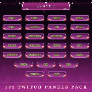 Galactic Twitch Panels: Space Theme Stream Overlays (digital Panels) - Etsy