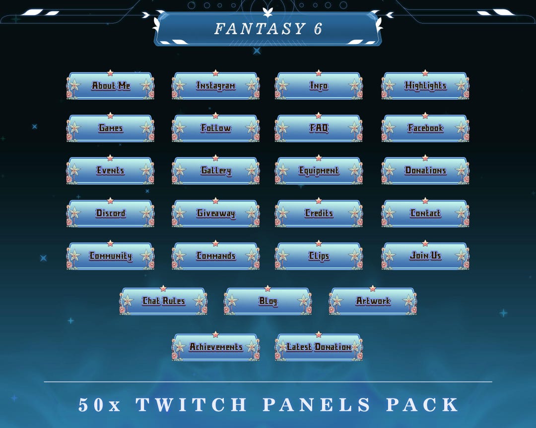 Realm of Fantasy Twitch Panels | Stream Overlays | Fantasy Theme ...