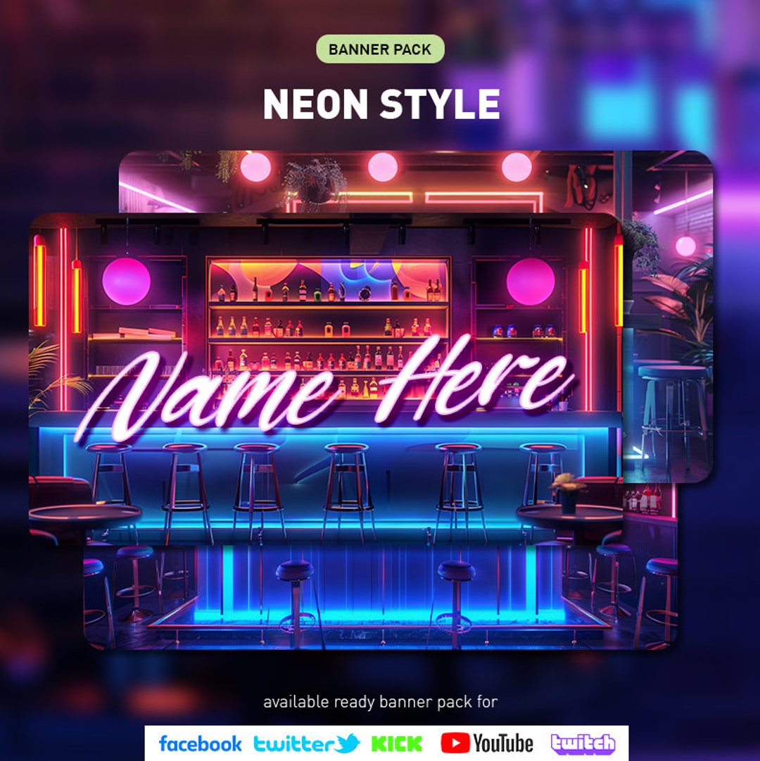 Neon Boost - Dynamic Banner Pack for Amplifying Online Presence - Etsy