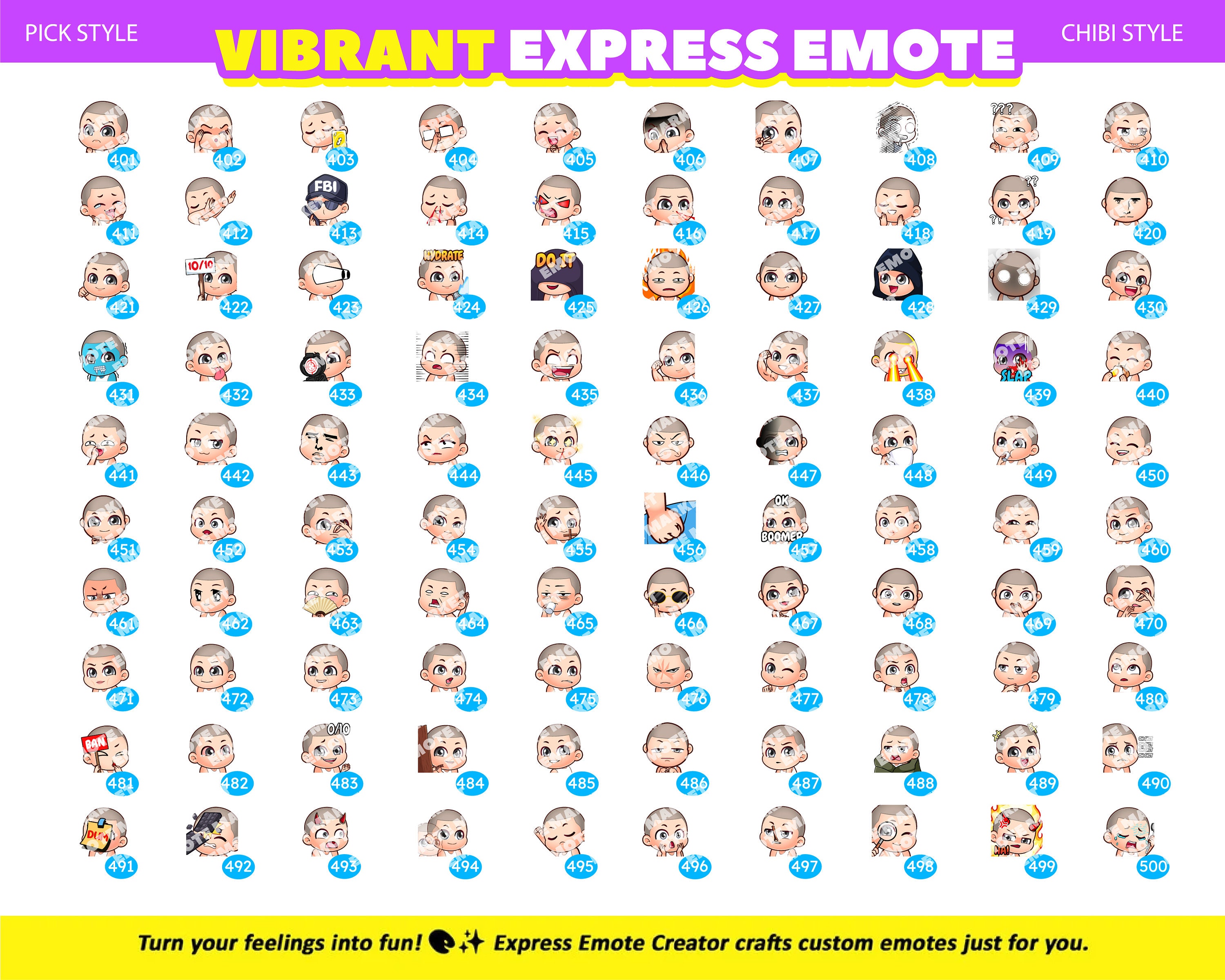 Sweet Vtuber Emotes | Charming & Playful Emoticon Set for Virtual ...