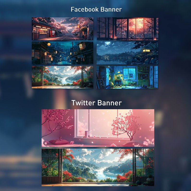 Streaming Boost With Cute Anime Banner Pack Creative Content Design - Etsy