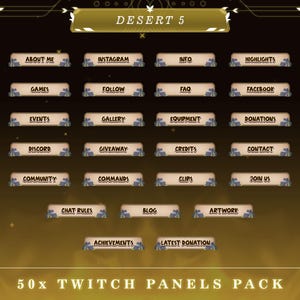 Mirage Twitch Panels | Stream Overlays | Illusion Theme Graphics ...