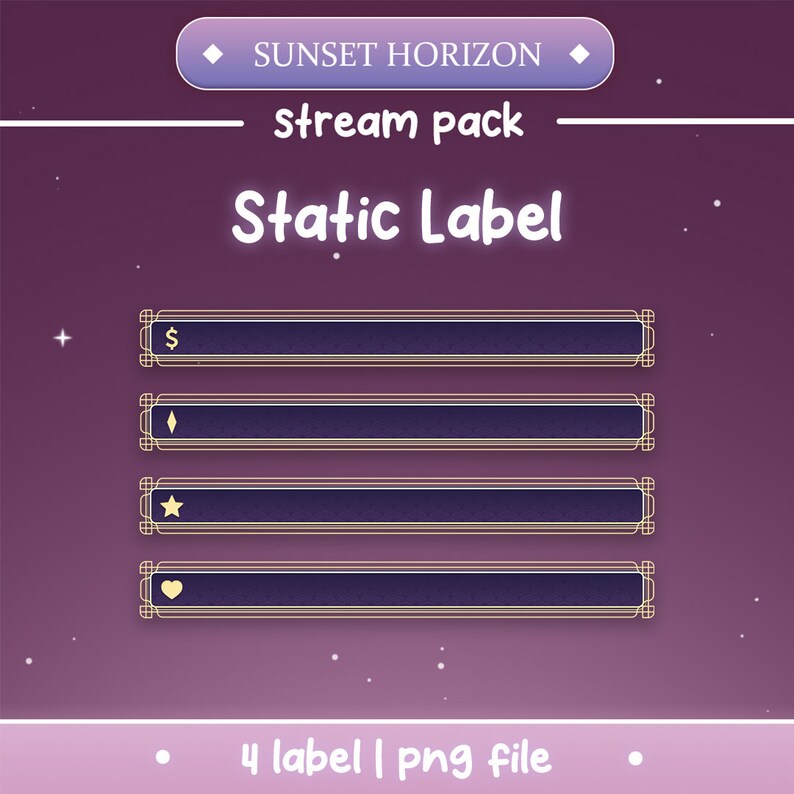 Animated Stream Overlay Pack Sunset Horizon Vibrant Overlays for Twitch ...