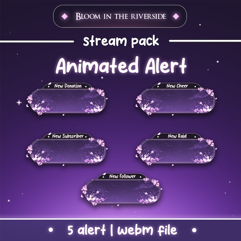 Animated Stream Overlay Pack Bloom in the River Side Ultimate for Your ...