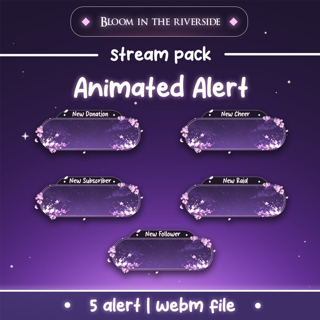 Animated Stream Overlay Pack Bloom in the River Side Ultimate for Your ...