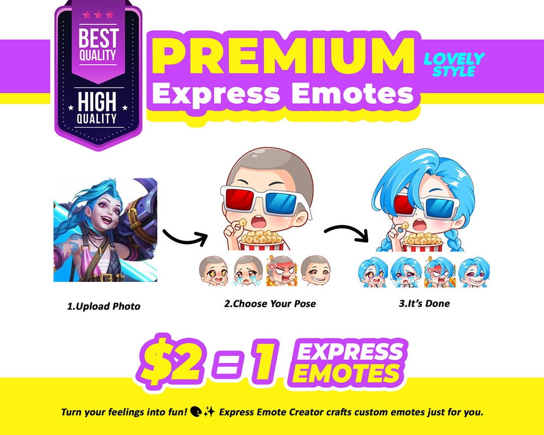 Custom Twitch Emotes: Expressive Streaming Emoticons - Etsy