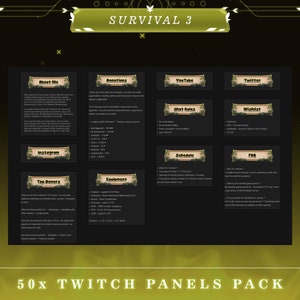 Survivor's Edge Twitch Panels | Stream Overlays | Adventure Theme ...