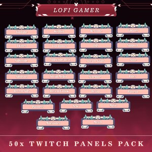 Lofi Gamer Twitch Panels: Stream Overlay Pack - Etsy