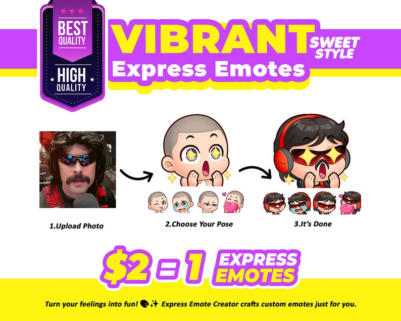 Sweet Vtuber Emotes | Charming & Playful Emoticon Set for Virtual ...