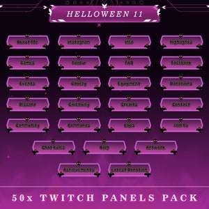 Haunted Halloween Twitch Panels: Spooky Stream Overlay Pack - Etsy