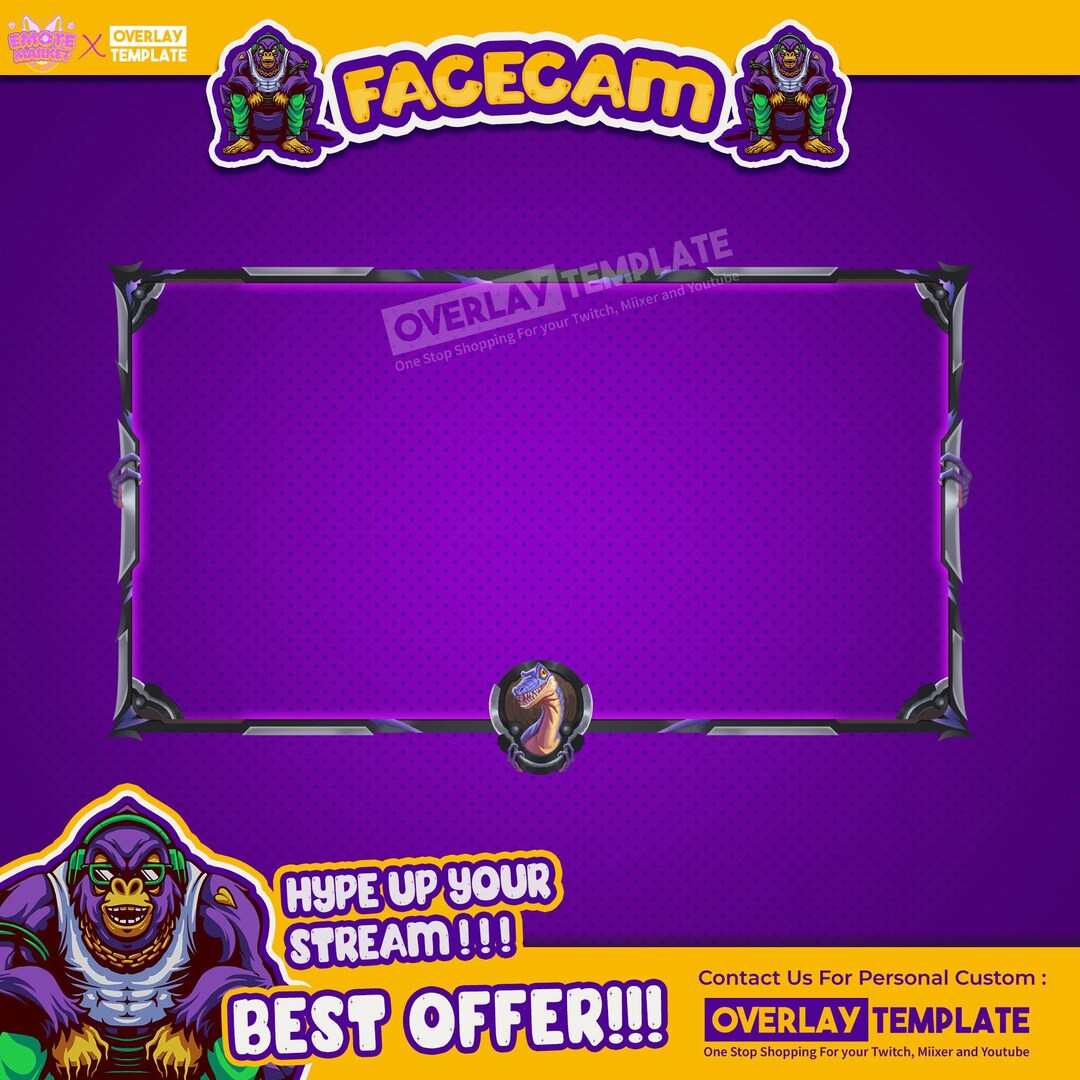 Animated Facecam Overlay Legendary Dragon – Fiery Stream Webcam Frame ...