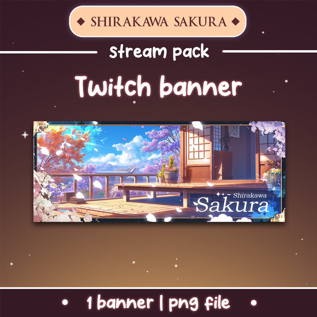 Animated Sakura Stream Overlay Pack: Shirakawa Twitch Graphics - Etsy