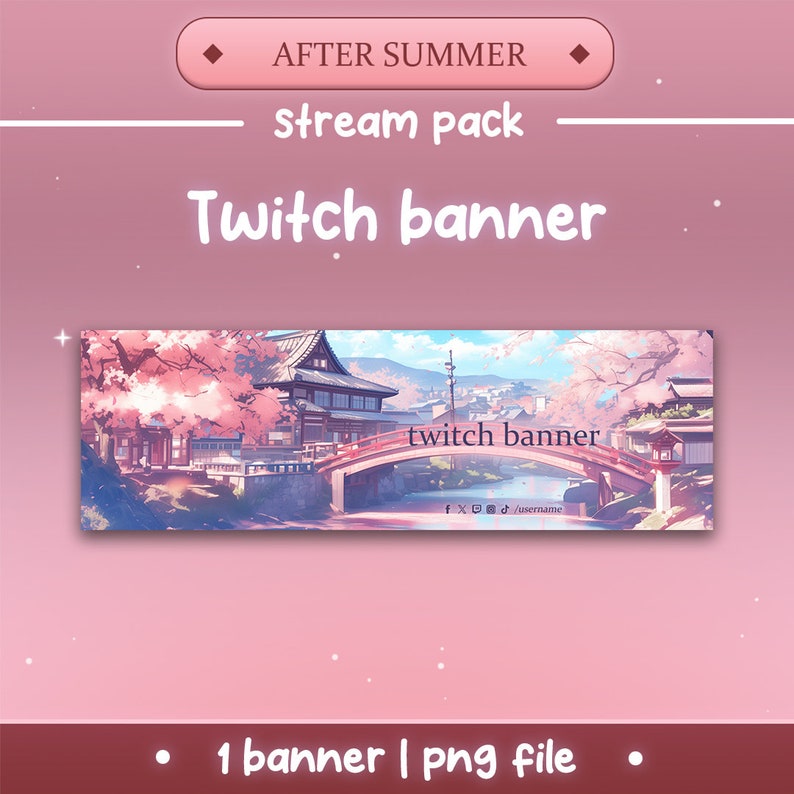 Animated Stream Overlay Pack: After Summer Theme for Twitch, Youtube ...