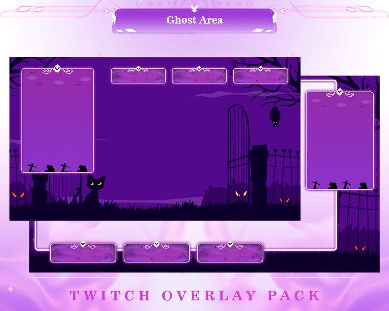 Animated Ghost Stream Overlay Pack: Twitch Graphics - Etsy