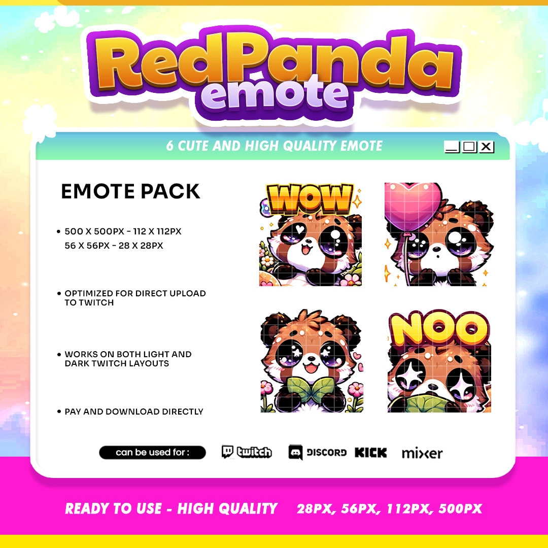 Twitch Emote Realistic Red Panda Pack With Authentic Wildlife-inspired ...