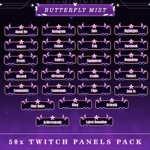 Nature Twitch Panels | Stream Overlays | Mystical Theme Graphics ...