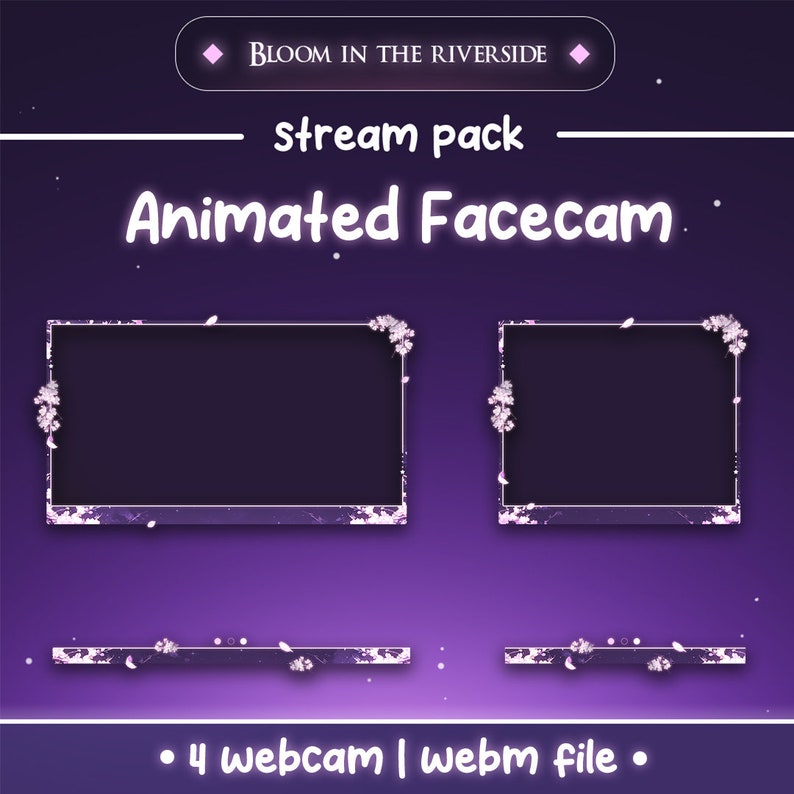 Animated Stream Overlay Pack Bloom in the River Side Ultimate for Your ...