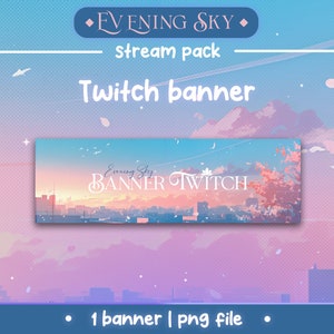 Animated Stream Overlay Pack Evening Sky for Beautiful Streaming ...