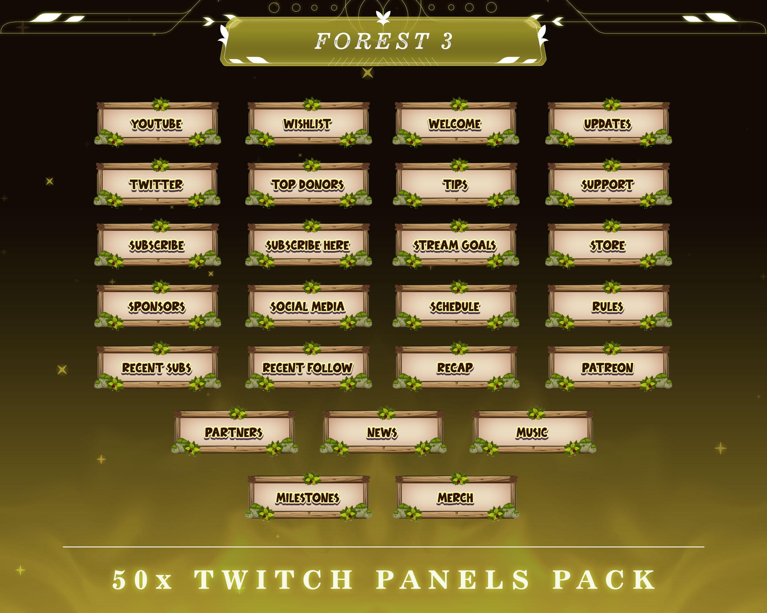 Mystic Woods Twitch Panels: Forest Stream Overlay Kit - Etsy