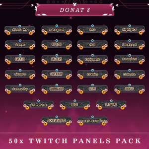 Donut Fiesta Twitch Panels: Stream Overlay Graphics (50+ PNG) - Etsy