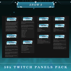 Winter Twitch Panels: Frosty Snow Theme Stream Overlay - Etsy