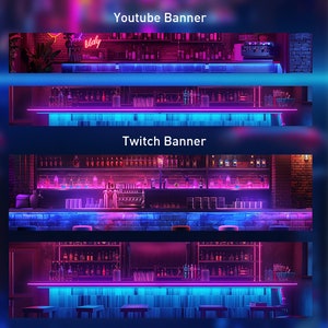 Neon Nights - Striking Banner Pack for Standout Online Visuals - Etsy