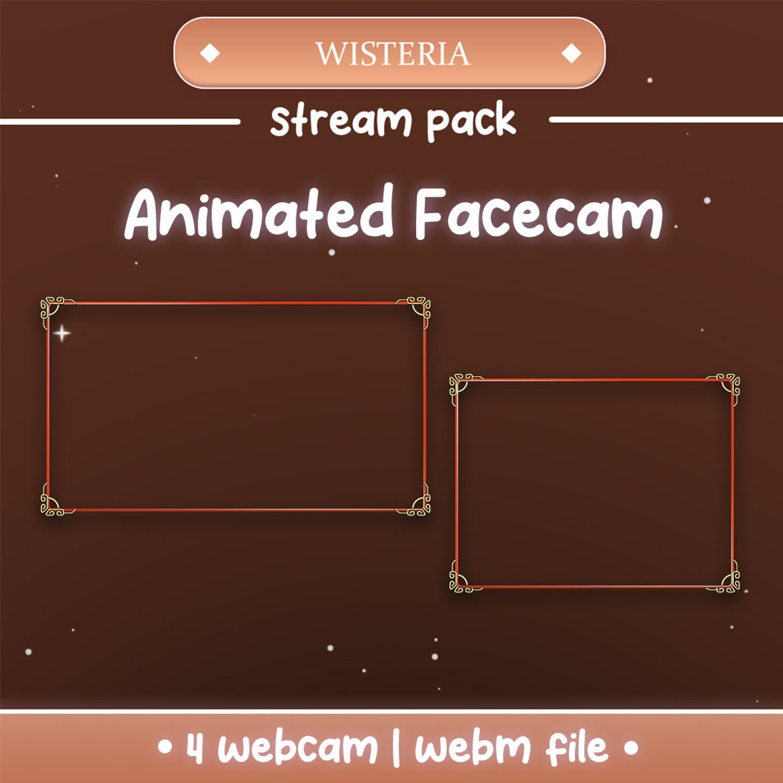 Animated Stream Overlay Pack Wisteria Beautiful Floral Overlays for ...